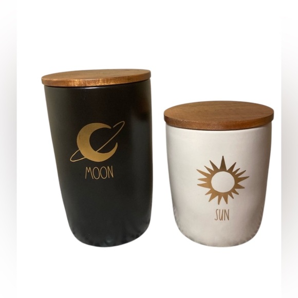 Rae Dunn | Kitchen | Rae Dunn Sun And Moon Cellars Wood Lid With Gold ...